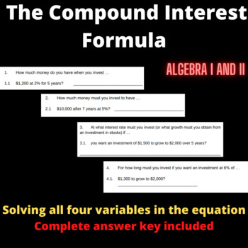 Real-Life Financial Math The Compound Interest Formula - Solving all ...