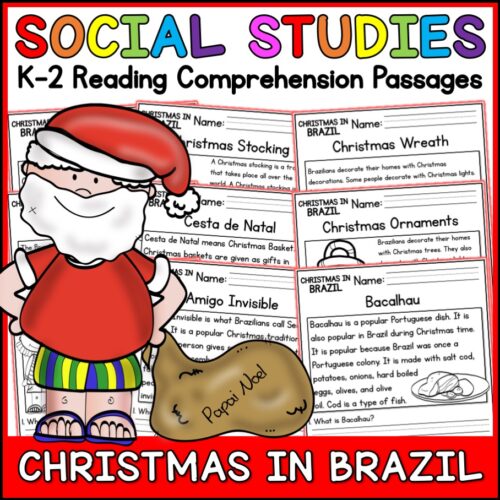 Christmas in Canada Social Studies Reading Comprehension Passages K-2 ...