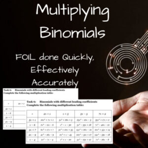 Multiplying Binomials - To FOIL quickly, effectively, accurately ...