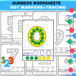 Numbers Worksheets Tracing & Coloring | Pencil Control, Math Activity ...