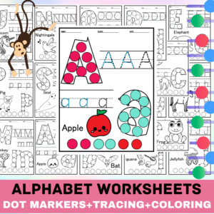 Alphabet Worksheets Tracing & Coloring | Pencil Control, Handwriting ...
