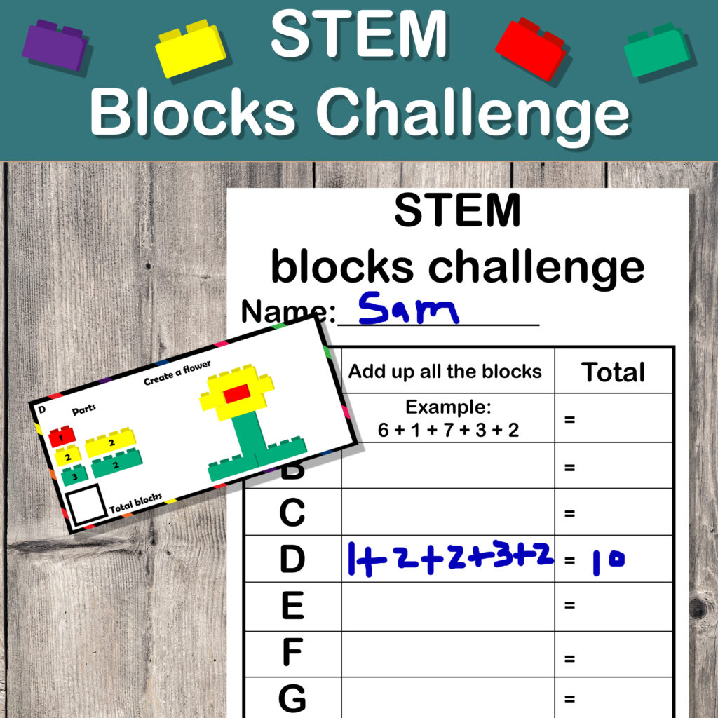 STEM Bin / STEM Block challenge / task cards / morning work | Made By ...