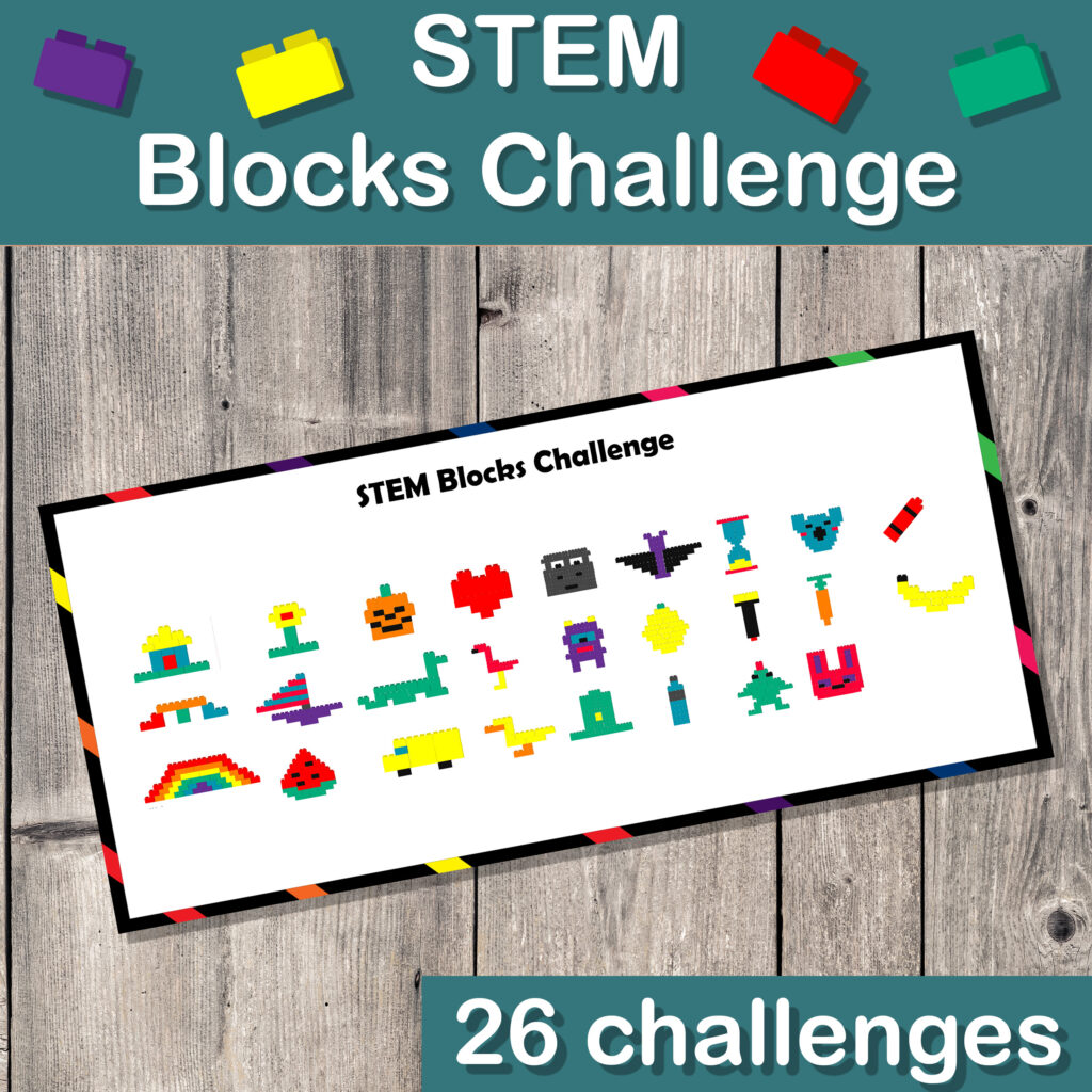 STEM Bin / STEM Block challenge / task cards / morning work | Made By ...