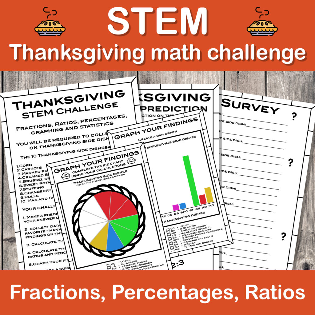 Thanksgiving STEM challenge / Math project | Made By Teachers