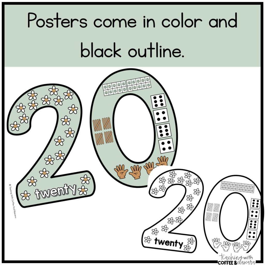 Number Anchor Charts Boho | Made By Teachers