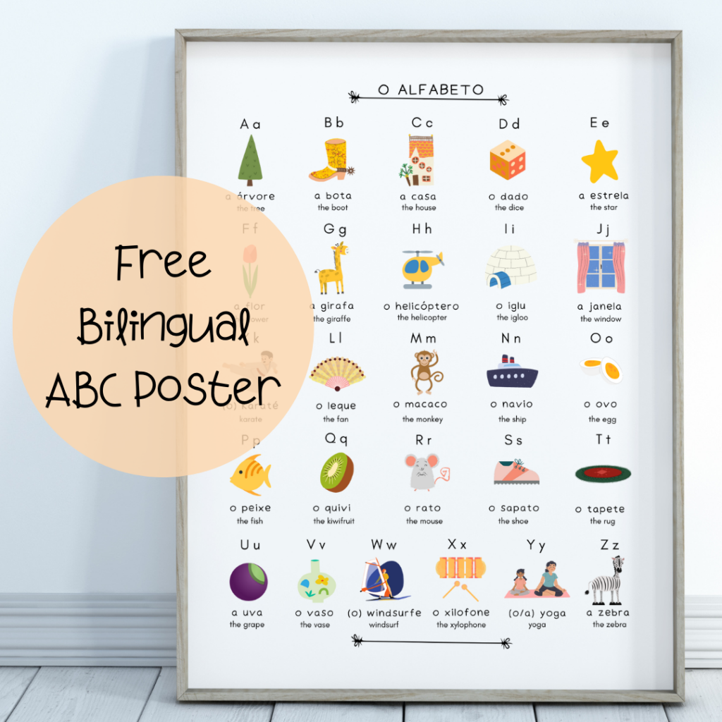 *FREE* Bilingual Alphabet Poster, European Portuguese - English | Made ...