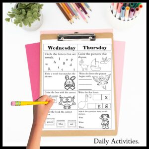 Kindergarten Language Arts Spiral Review | Made By Teachers