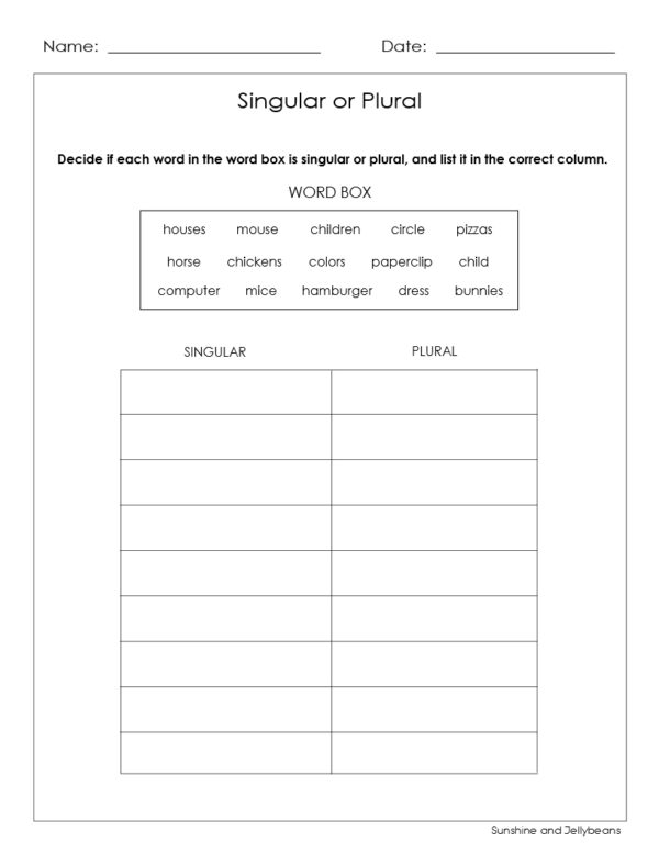 Practice with Plurals - Grades 3-4 Regular & Irregular Nouns - 7 ...