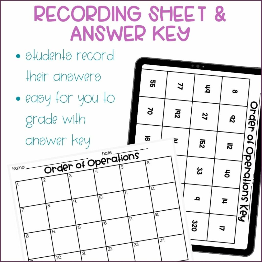 5th Grade Order of Operations Math Task Cards - Made By Teachers