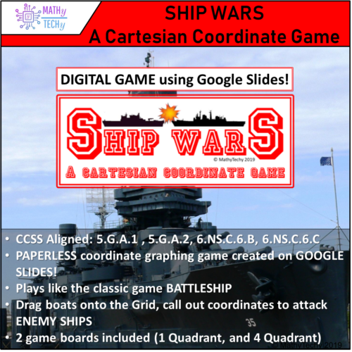 Ship Wars - A Google Slides Coordinate Game Battleship Style Distance Learn - Made By Teachers