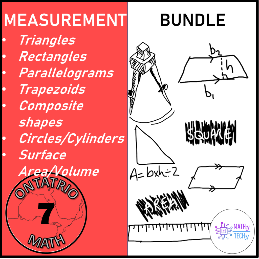 Complete Measurement Bundle New Ontario Math 2020 Grade 7 - Made By ...