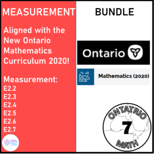 Complete Measurement Bundle New Ontario Math 2020 Grade 7 - Made By ...