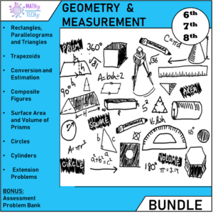Geometry and Measurement Grade 6 7 8 - Unit Bundle - Made By Teachers