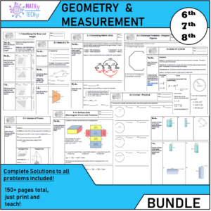 Geometry and Measurement Grade 6 7 8 - Unit Bundle - Made By Teachers