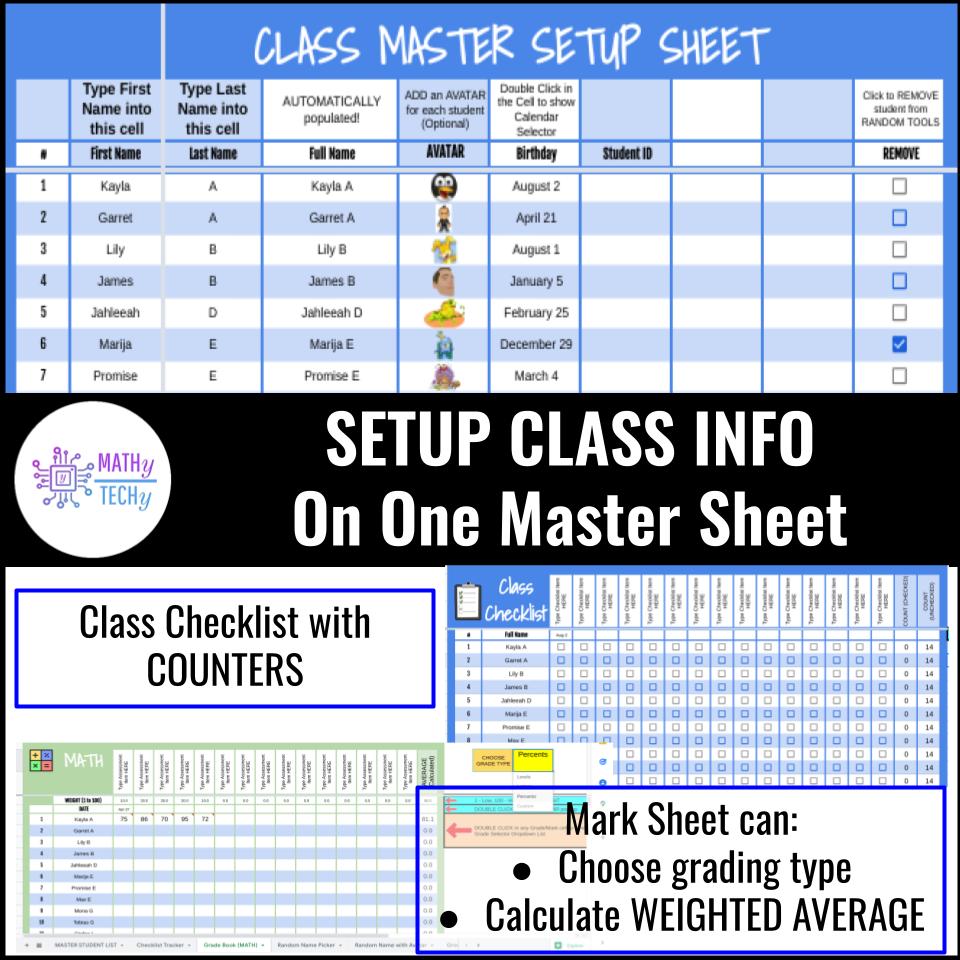 Digital Teacher Classroom Tools | Grade Book | Planner MEGA BUNDLE ...