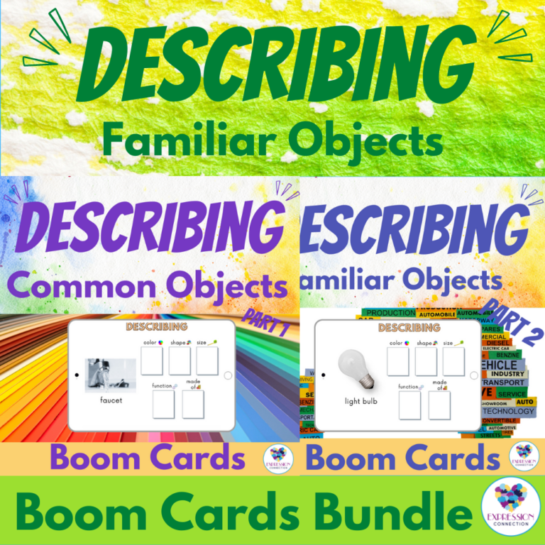 Describing Familiar Objects-Fill-in-the-Blank-Boom Cards Bundle | Made ...