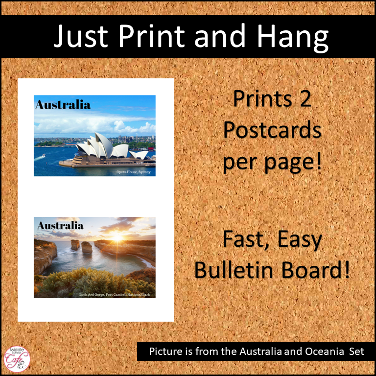 Asia Bulletin Board Set - Postcards | Made By Teachers