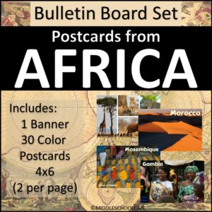 Africa Bulletin Board Set - Postcards - Made By Teachers