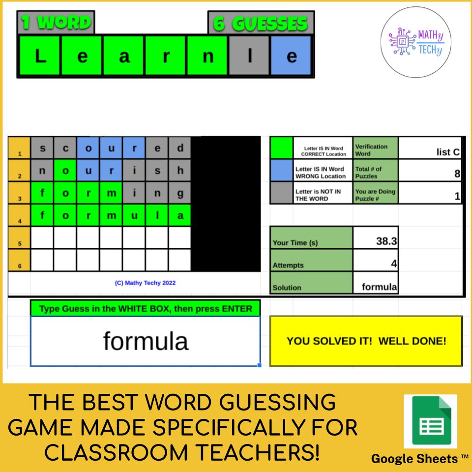 LEARNLE Custom Word Puzzle - Digital Spelling and Vocabulary Classroom ...