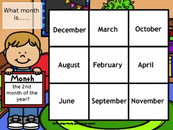 Months of the year POWERPOINT GAME - Made By Teachers