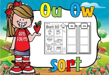 DIPHTHONG OU, OW, OA SORT - Made By Teachers