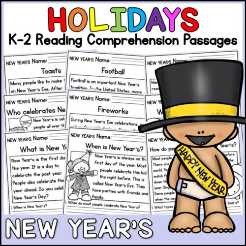 New Years Holidays Reading Comprehension Passages K-2 | Made By Teachers