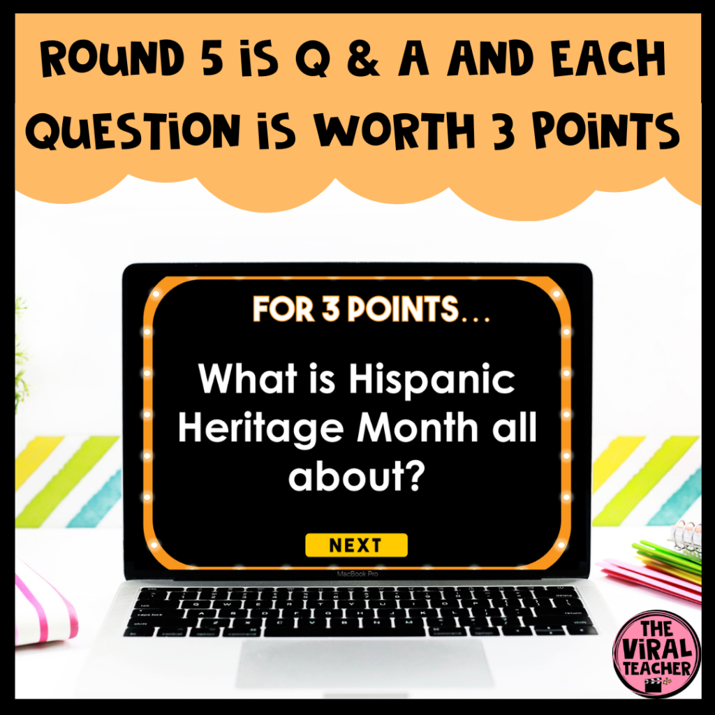 Hispanic Heritage Month Mutiple Choice Quiz Game Show for Google Slides ...