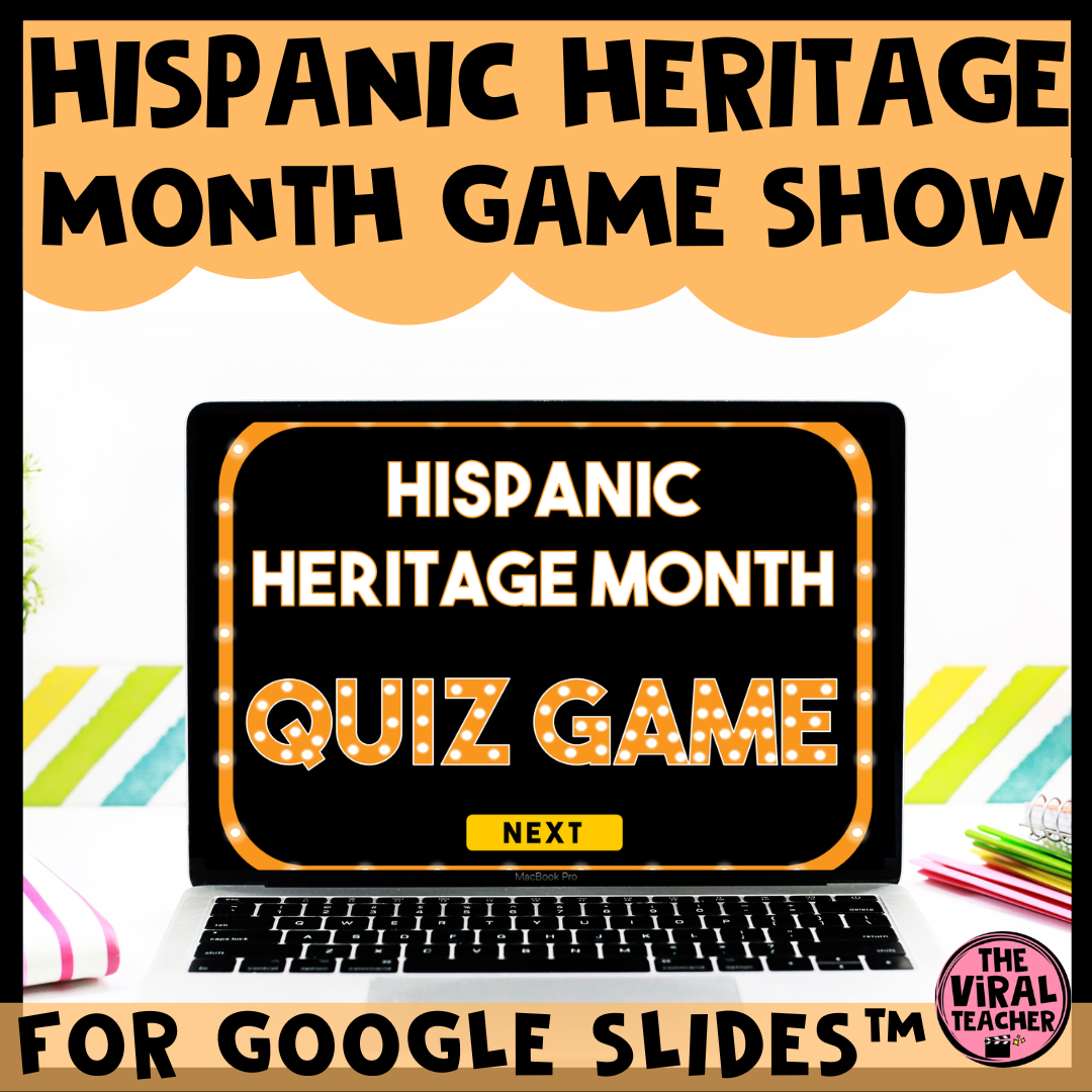 Hispanic Heritage Month Mutiple Choice Quiz Game Show for Google Slides ...
