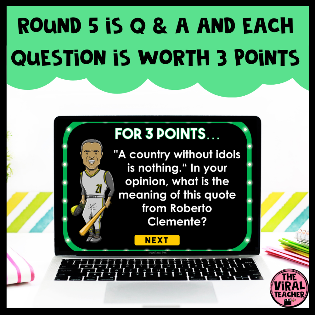 Hispanic Heritage Month Mutiple Choice Quiz Game Show for Google Slides ...