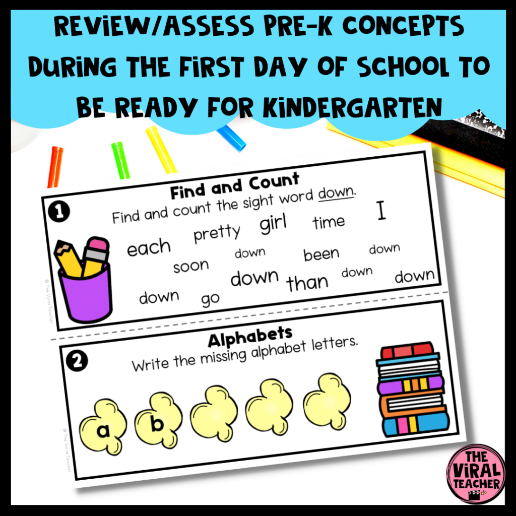 Back to School Write the Room ELA Activity for Kindergarten | Made By ...