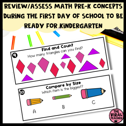 Back to School Write the Room Math Activity for Kindergarten - Made By ...