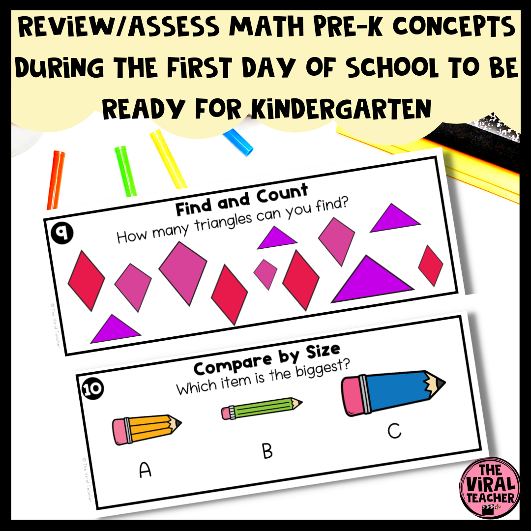 Back to School Write the Room Math Activity for Kindergarten | Made By ...