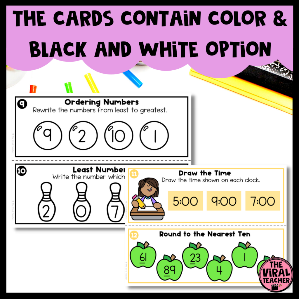 K - 2nd Grade Math Back to School Write the Room Activity Bundle Show ...