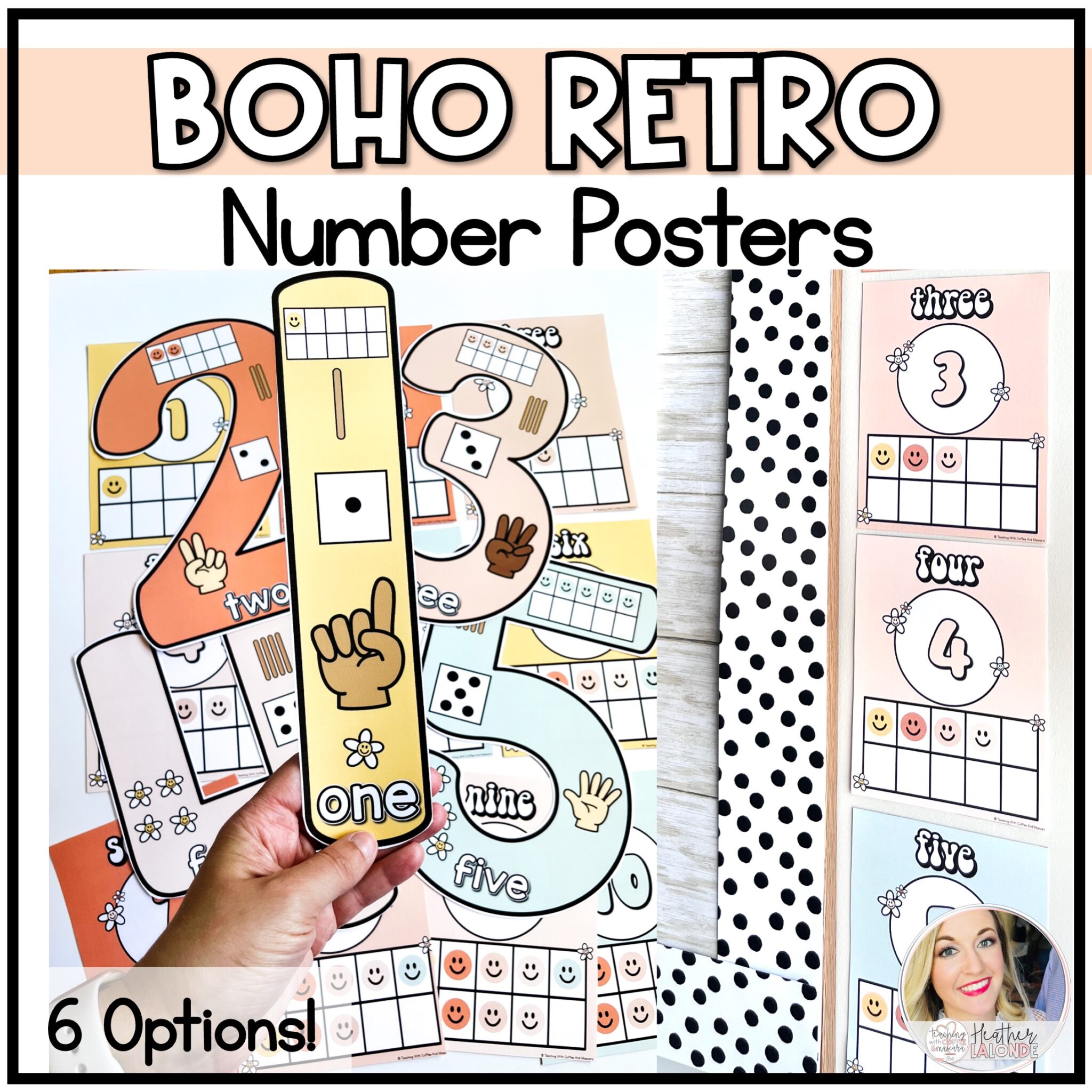 Table Numbers and Group Numbers Boho Retro | Made By Teachers