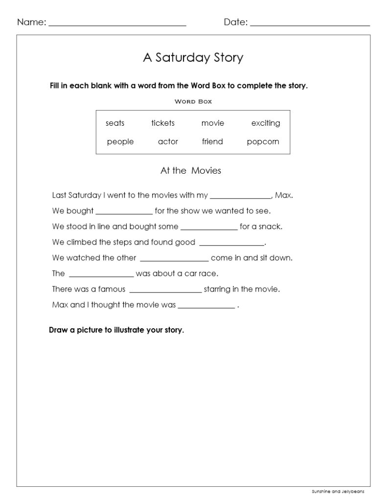 Fill-In-The-Blank Stories - Reading/Writing/Critical Thinking - Grades ...