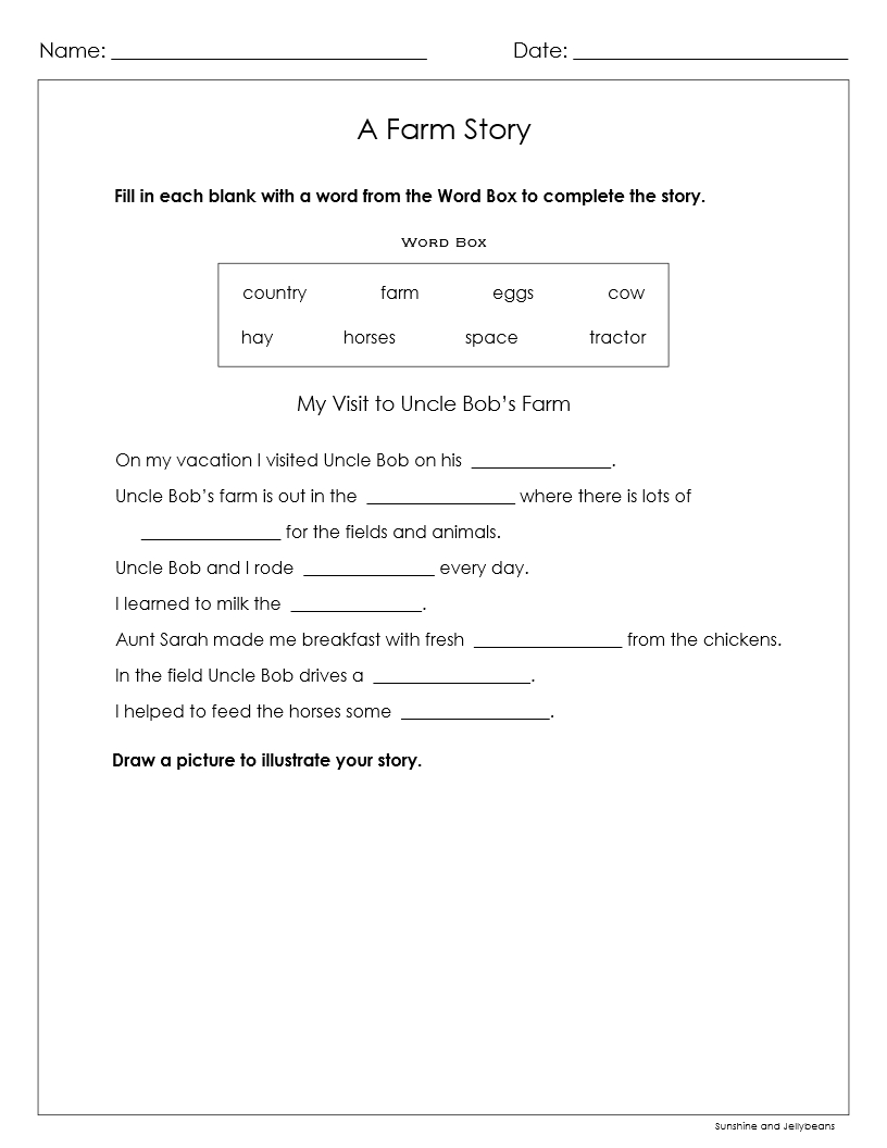 Fill-In-The-Blank Stories - Reading/Writing/Critical Thinking - Grades ...