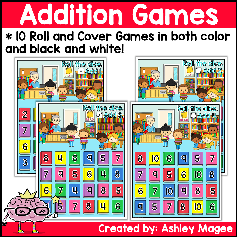 Back to School Math Games: Addition Math Practice Activities | Made By ...