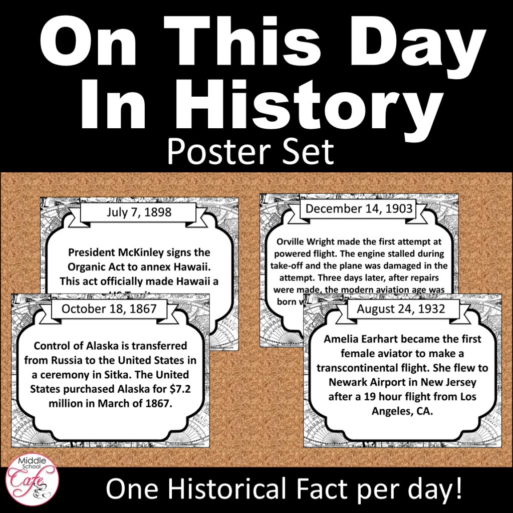On This Day In US History - Poster Set | Made By Teachers