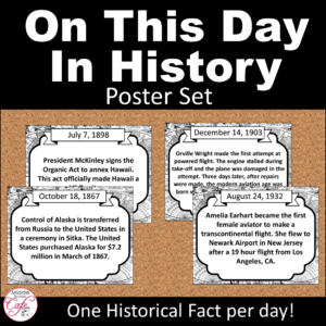 On This Day In US History - Poster Set | Made By Teachers