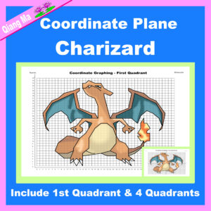 Pokemon Coordinate Plane Graphing Picture: Charizard - Made By Teachers