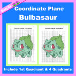 Pokemon Coordinate Plane Graphing Picture: Bulbasaur | Made By Teachers