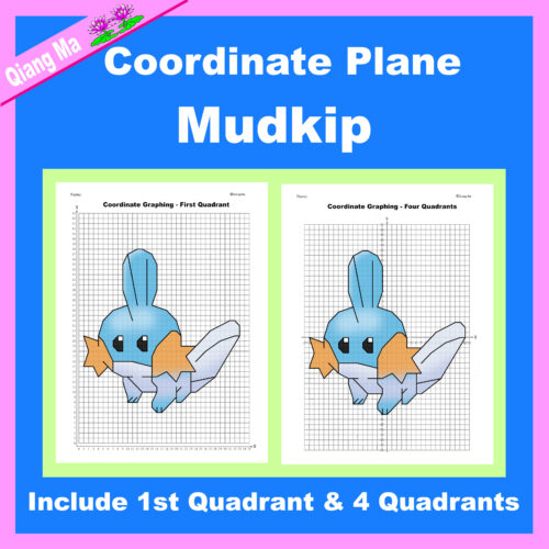 Pokemon Coordinate Plane Graphing Picture: Mudkip - Made By Teachers