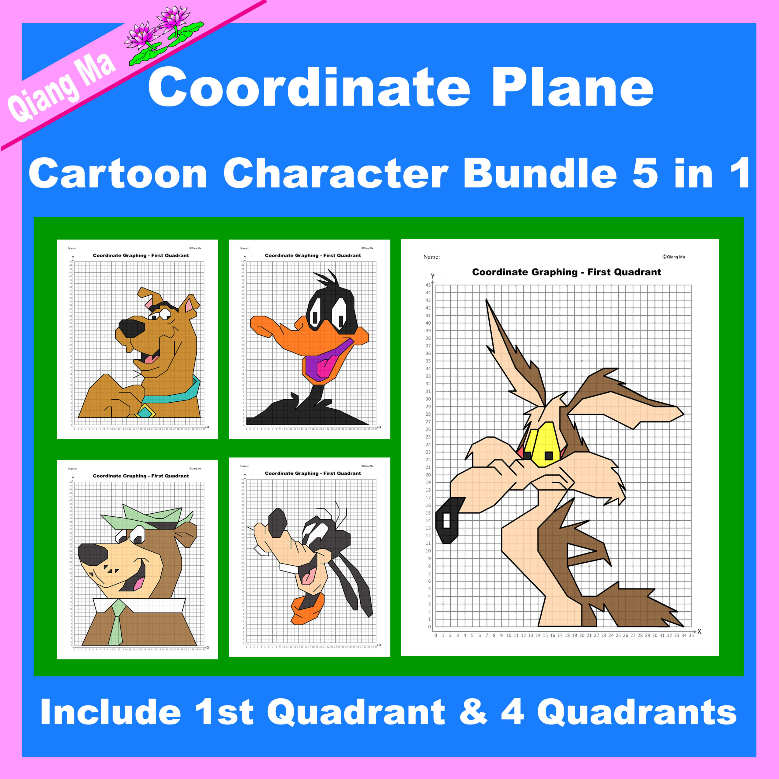 Halloween Coordinate Plane Graphing Picture: Pirate - Made By Teachers