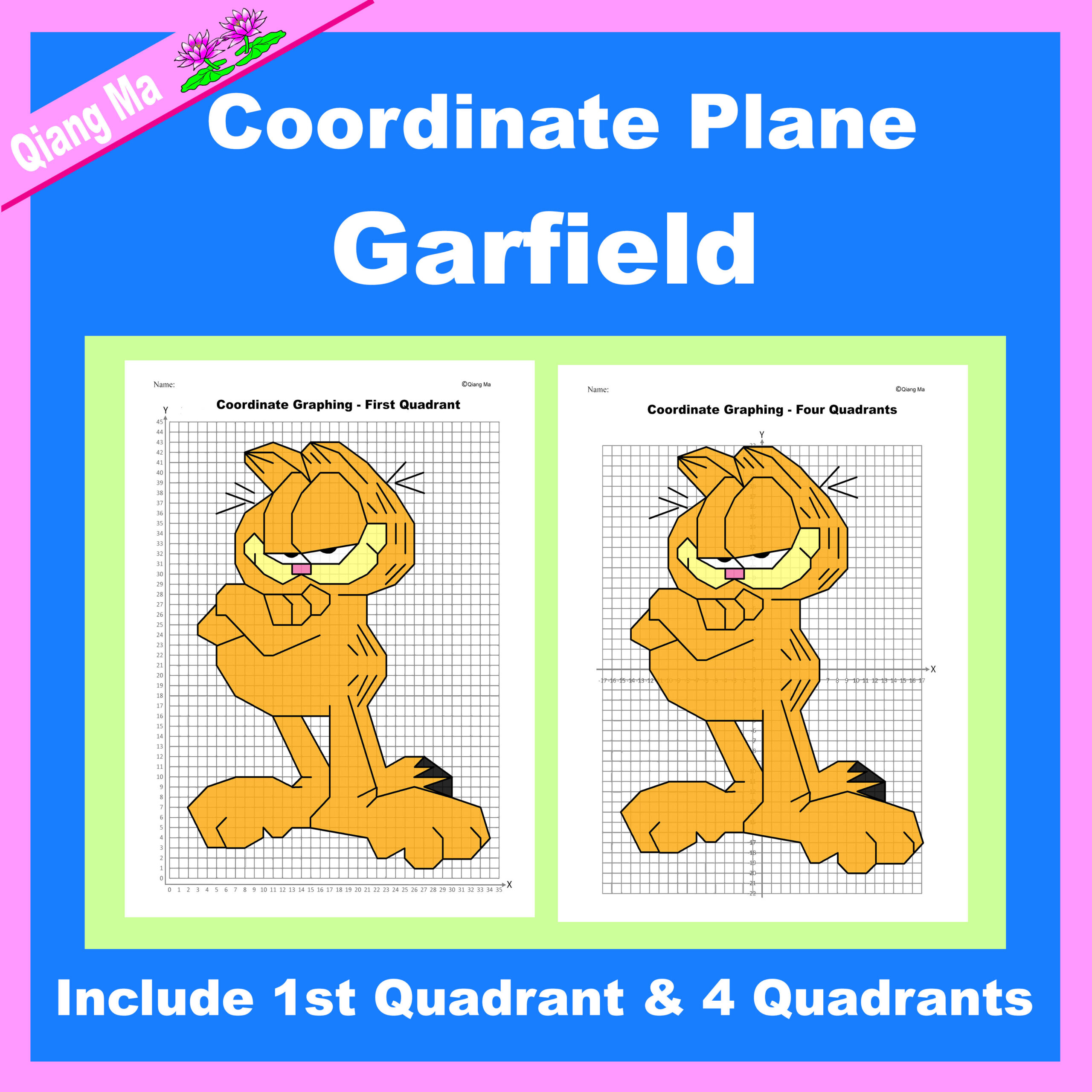 Pokemon Coordinate Plane Graphing Picture: Ampharos - Made By Teachers