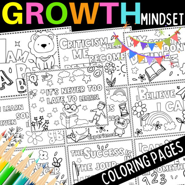 Growth Mindset Coloring Pages. Back to School Activities - Made By Teachers