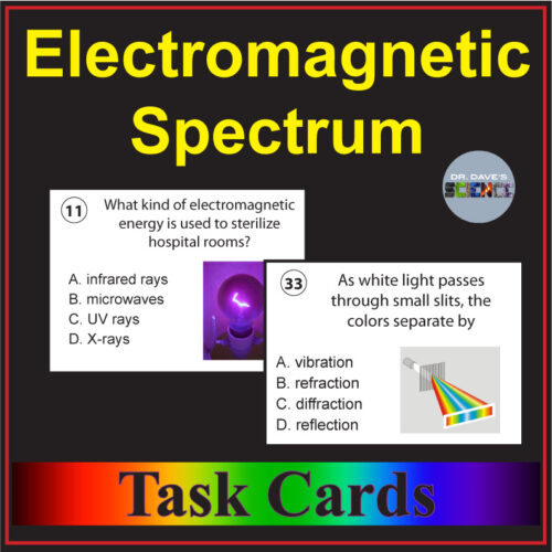 Electromagnetic Spectrum Task Cards EM Waves | Made By Teachers