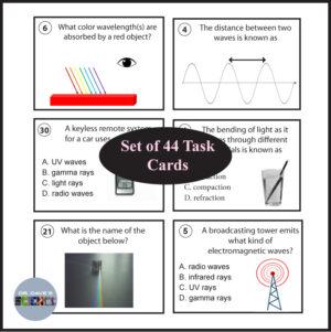 Electromagnetic Spectrum Task Cards EM Waves - Made By Teachers