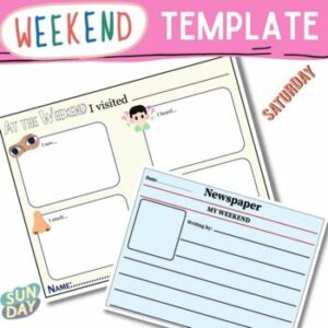 At the Weekend Senses,Weekend News Template (Editable) Writing Pages ...