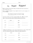 Big-Bigger-Biggest -er -est suffixes - Comparative & Superlative ...