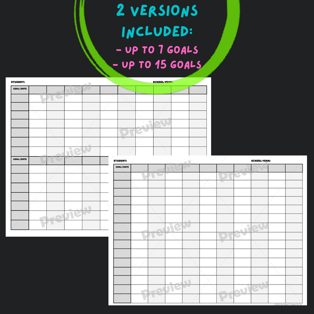 Data Collection Sheet | Student Data Tracker | Speech Therapy OT | Made ...